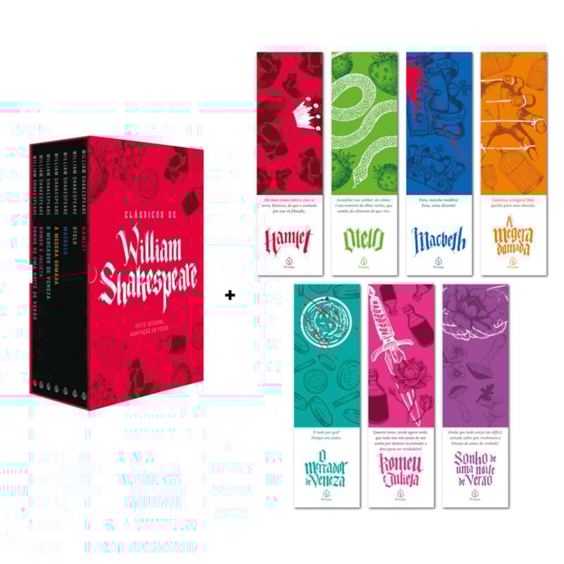 Box Clássicos de William Shakespeare - com 7 marcadores de páginas ...