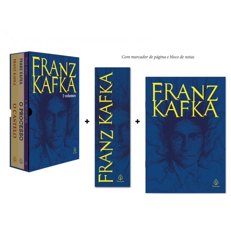 Box Franz Kafka com 3 livros, bloco de anotações e marcador de páginas ...