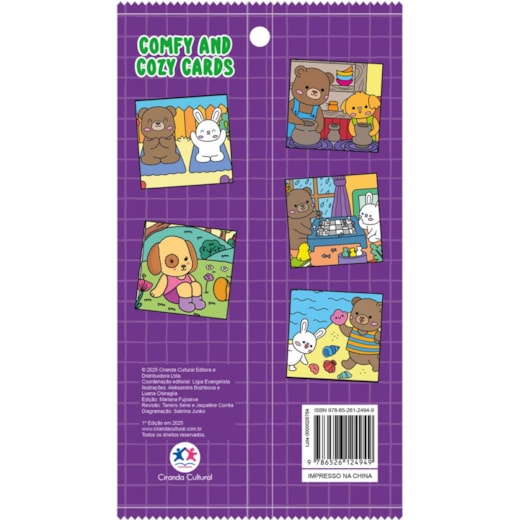 Comfy and Cozy 4 Cards para colorir e colecionar - Ciranda Cultural