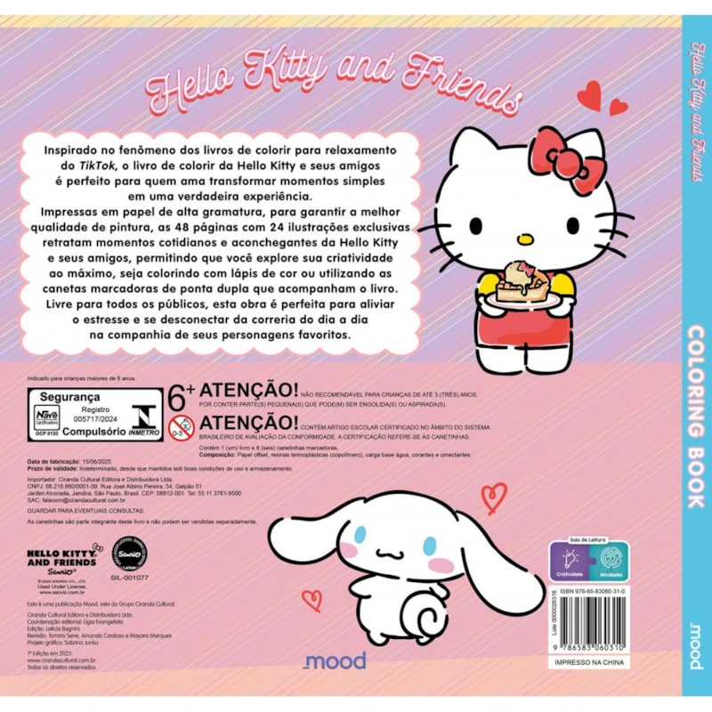 Hello Kitty - Coloring Book - Livro de colorir - Ciranda Cultural
