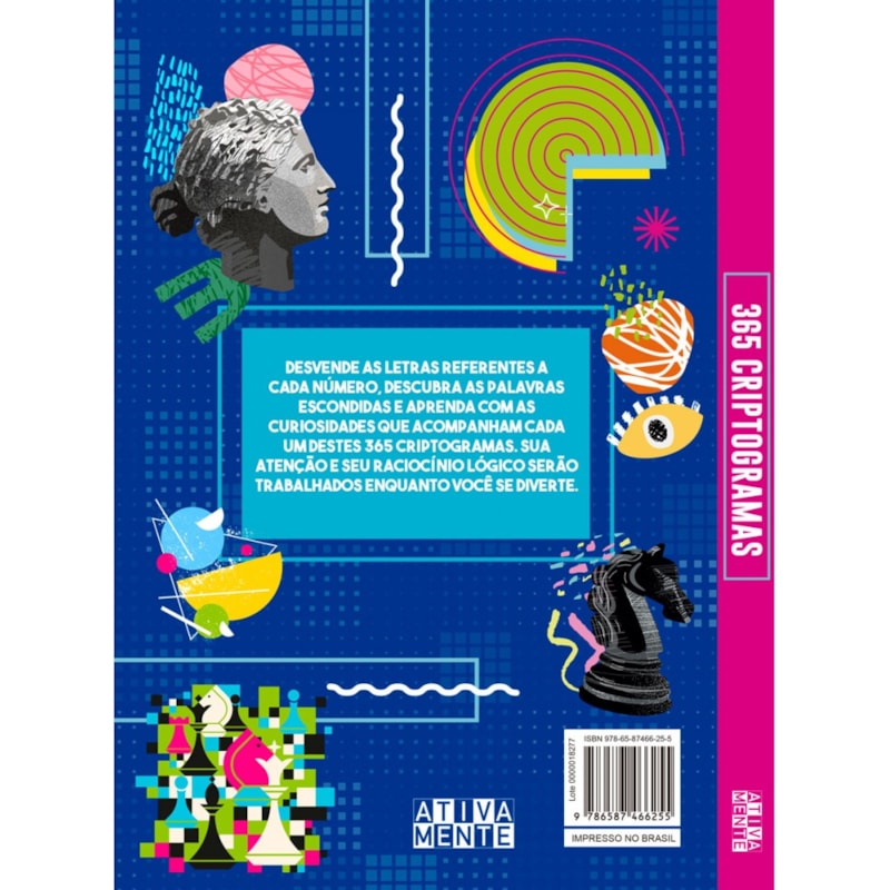 Livro 365 atividades 365 criptogramas - Ciranda Cultural