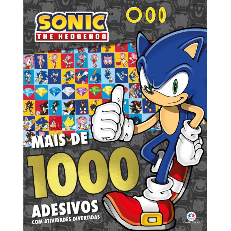 Livro Adesivos Sonic - Mais de 1000 adesivos - Ciranda Cultural