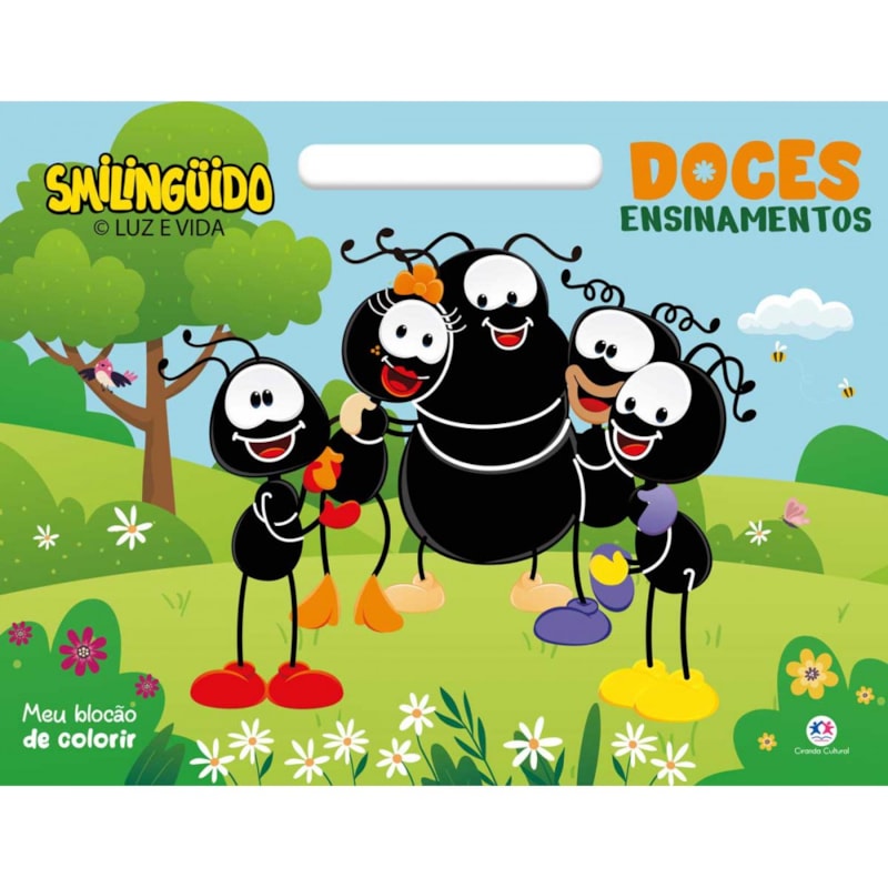 Livro Blocão de colorir Smilinguido - Doces ensinamentos - Ciranda Cultural