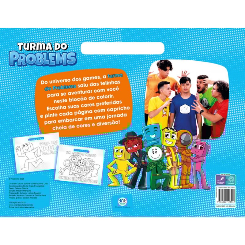 Livro Blocão de colorir Turma do Problems - Cores dos amigos - Ciranda ...