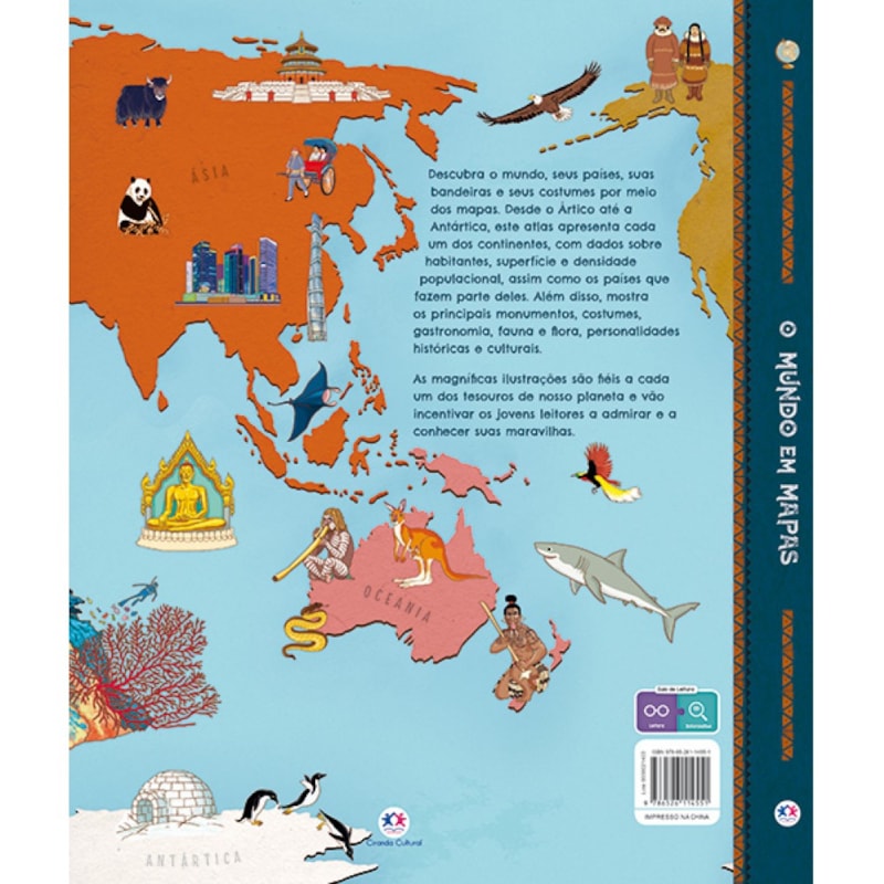 Livro Capa dura O mundo em mapas - Ciranda Cultural
