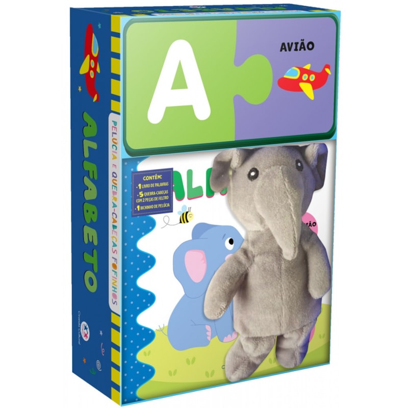 Livro Cartonado Alfabeto - Livro com pelúcia e quebra-cabeça - Ciranda ...