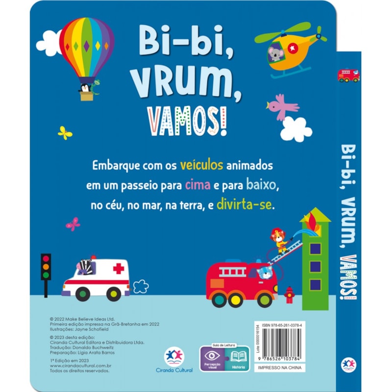 Livro Cartonado Bi-bi, vrum, vamos! - Ciranda Cultural