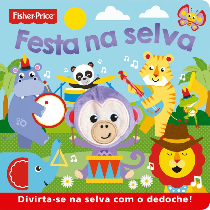 Livro Dedoche Fisher-Price - Festa na selva - Ciranda Cultural