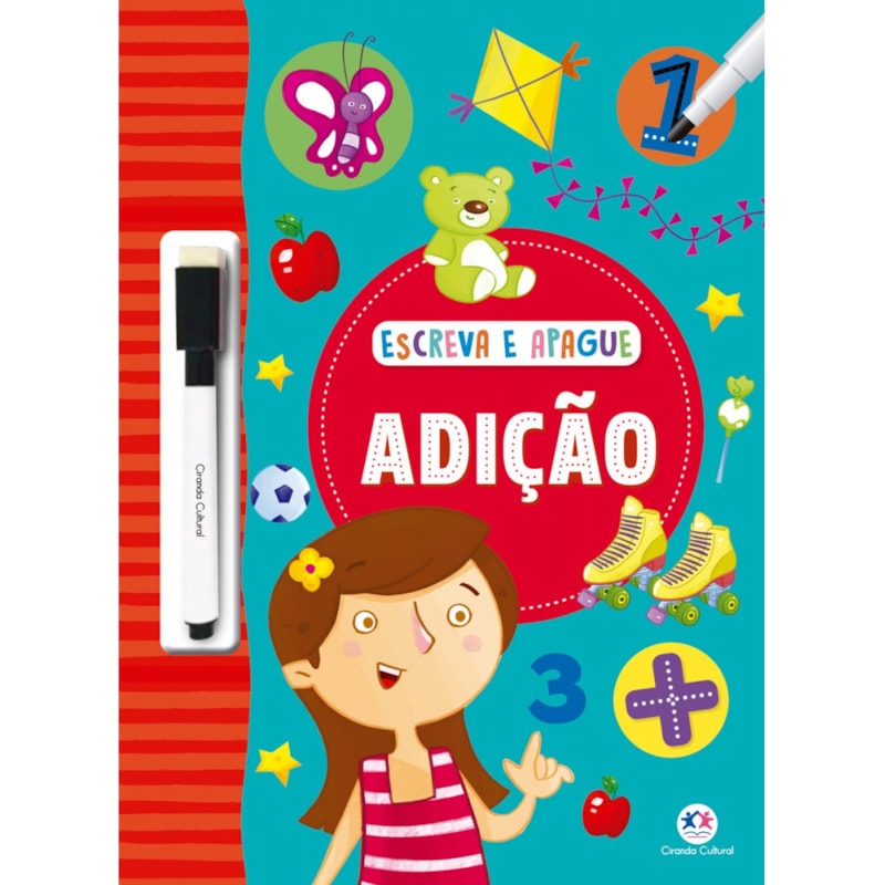 Livro Escreva e apague Adição - Ciranda Cultural Livro Escreva e apague Adição - Ciranda Cultural