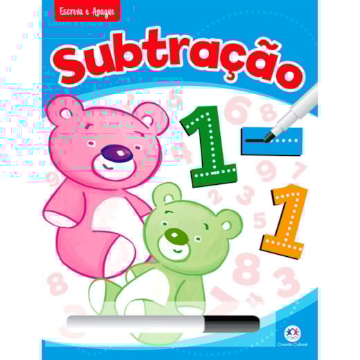 Livro Escreva e apague Subtração - Ciranda Cultural Livro Escreva e apague Subtração - Ciranda Cultural