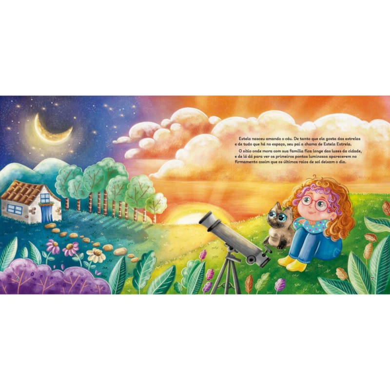 Livro Estela Estrela e suas férias no espaço - Ciranda Cultural