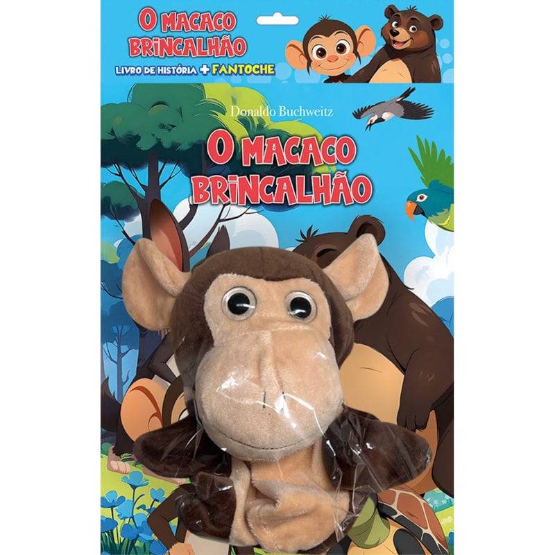 Livro Fantoche O macaco brincalhão - Livro de história + Fantoche ...