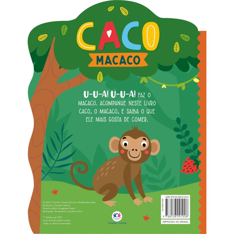 Livro Grampeado Caco Macaco - Ciranda Cultural