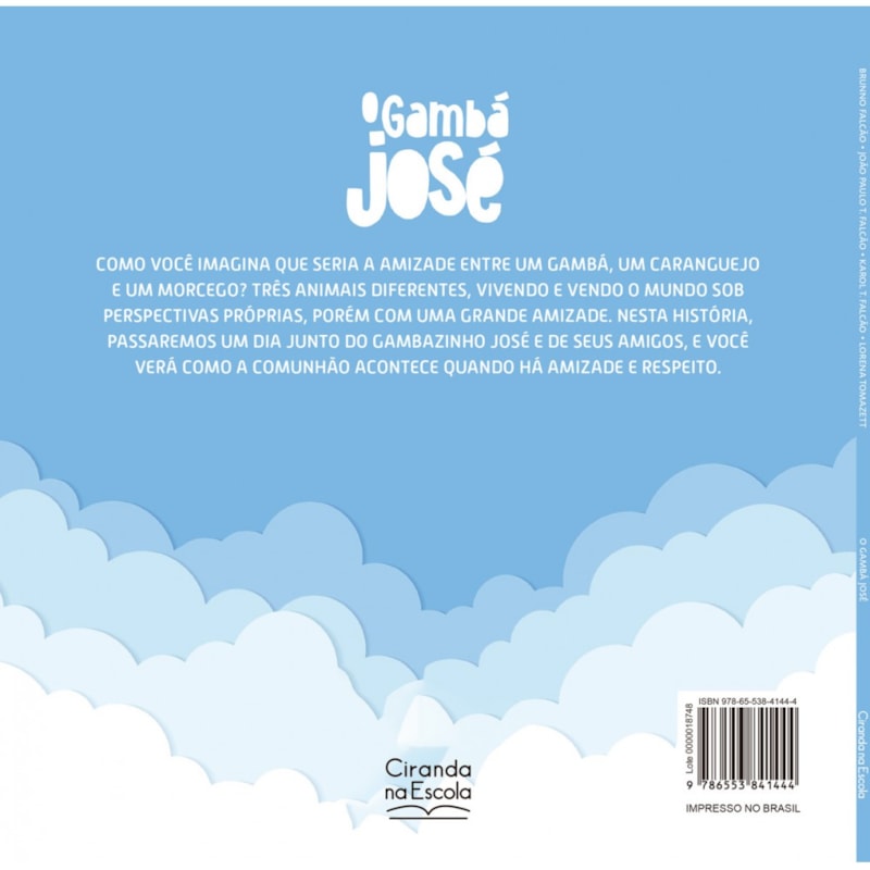 Livro O gambá José - Ciranda Cultural