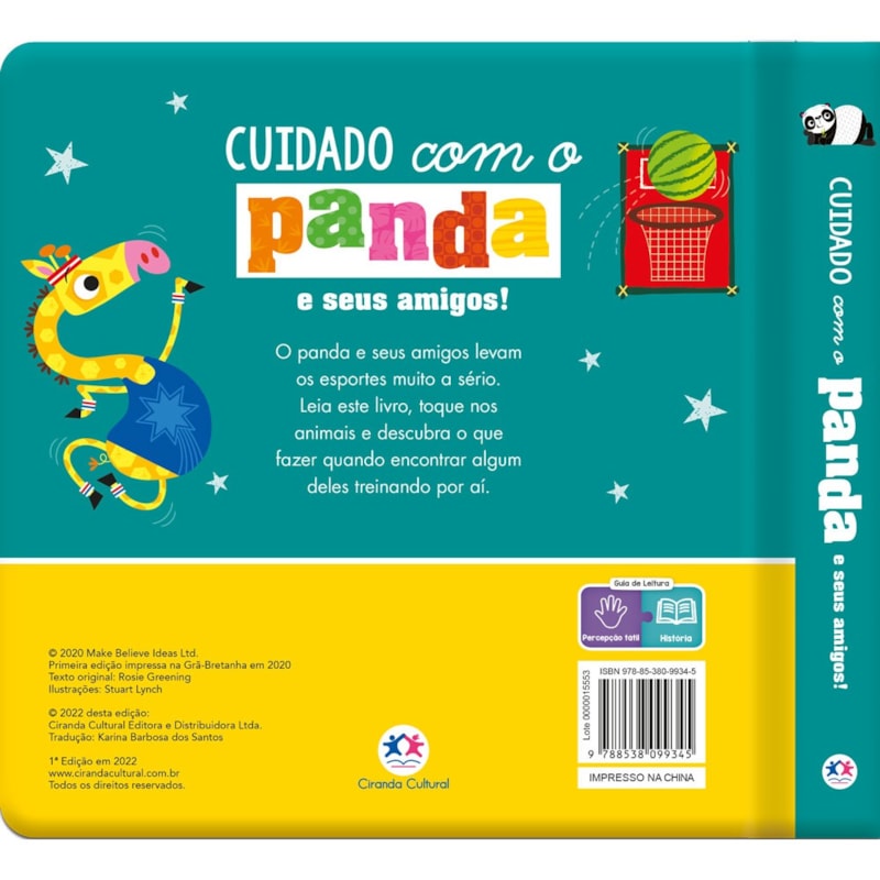 Livro Toque e sinta Cuidado com o panda e seus amigos! - Ciranda Cultural