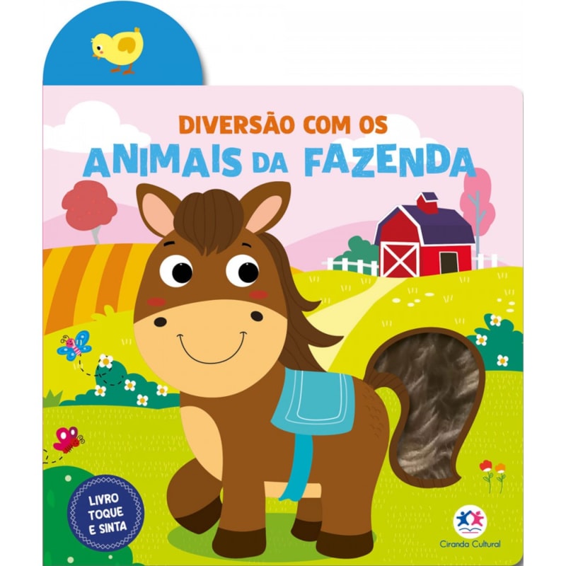 Livro Toque e sinta Diversão com os animais da fazenda - Ciranda Cultural