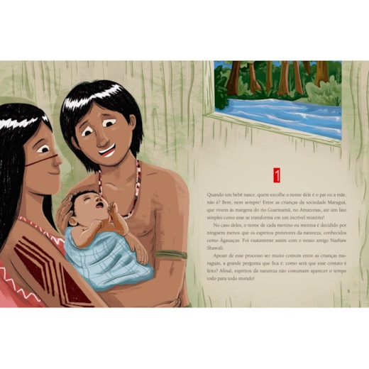 Livro Três curumins - como nascem os nomes indígenas - Ciranda Cultural