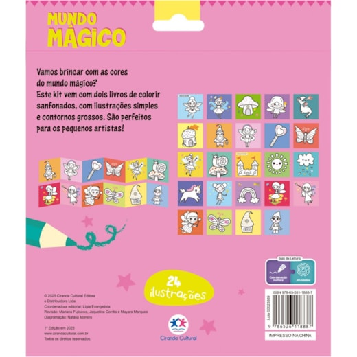 Mundo Mágico - 2 Livros de Colorir Sanfonados - Ciranda Cultural